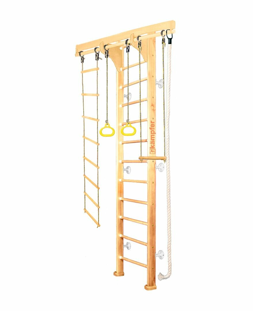 Шведская стенка Kemfer Wooden Ladder Wall (№1 Натуральный Высота 3 м белый)