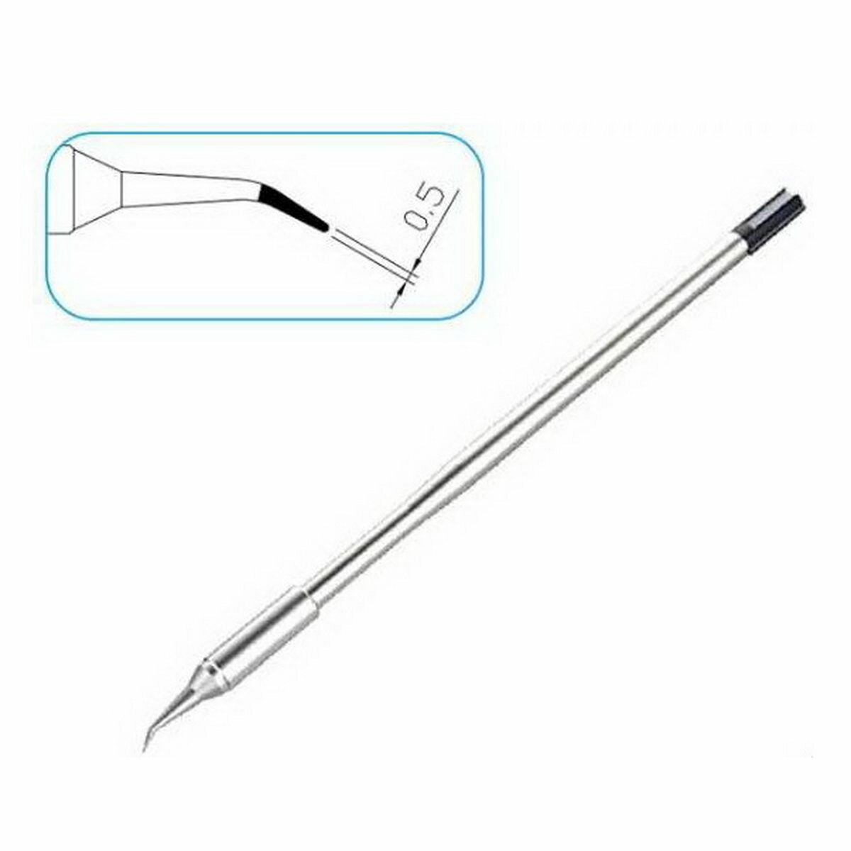 Жало паяльное ATTEN T9130-0.5IS, сталь, конусообразное, 0.5мм, серебристое