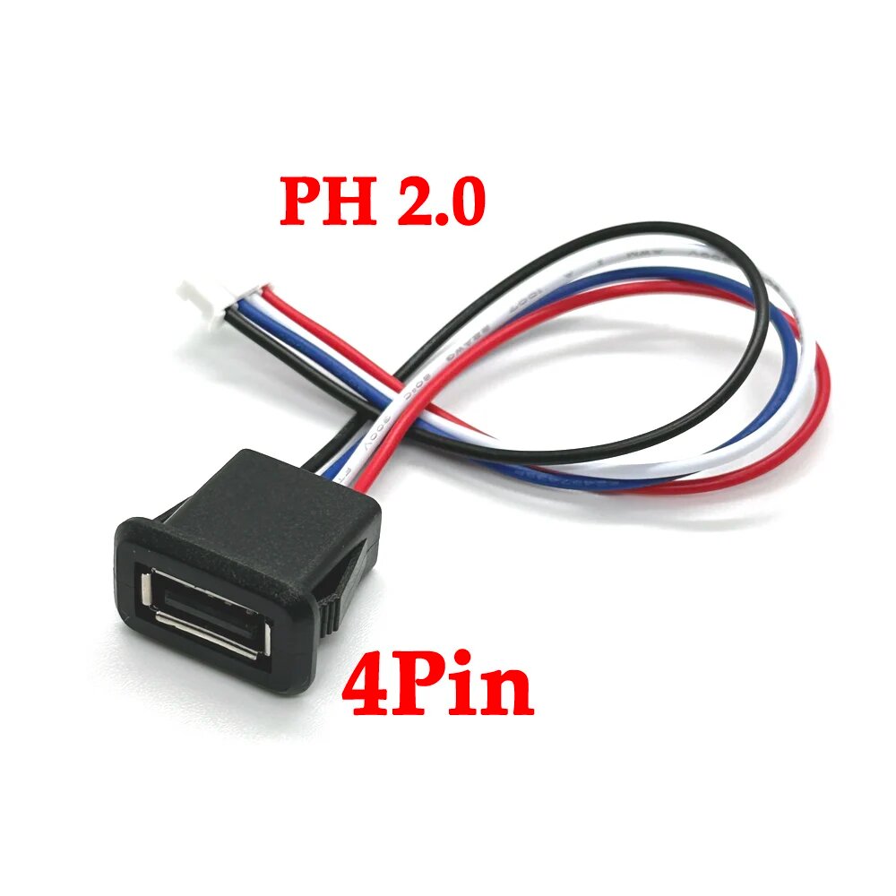 LAJQTAO USB разъем питания 2/4 провода 4pin to ph2.0