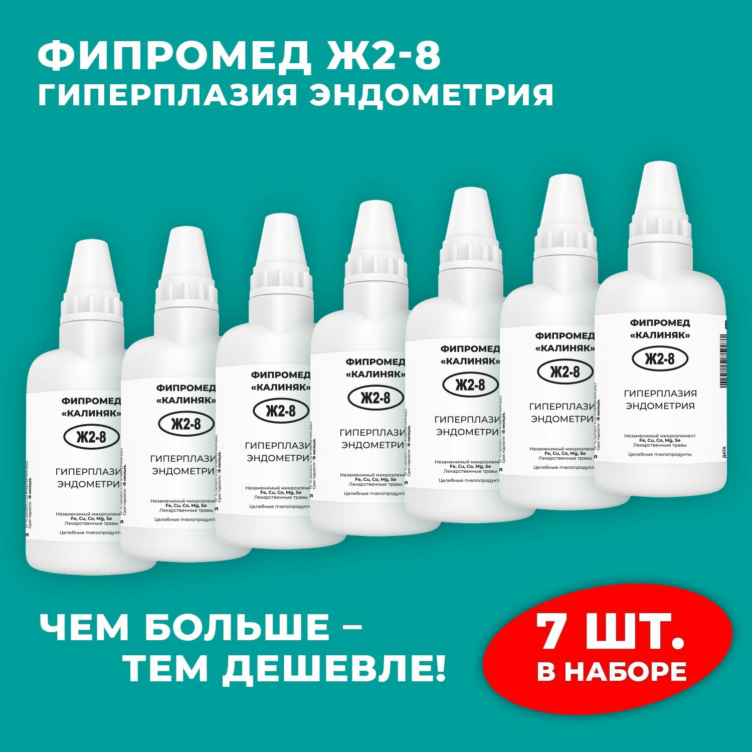 Фипромед Ж2-8 Гиперплазия эндометрия, набор 7 шт.