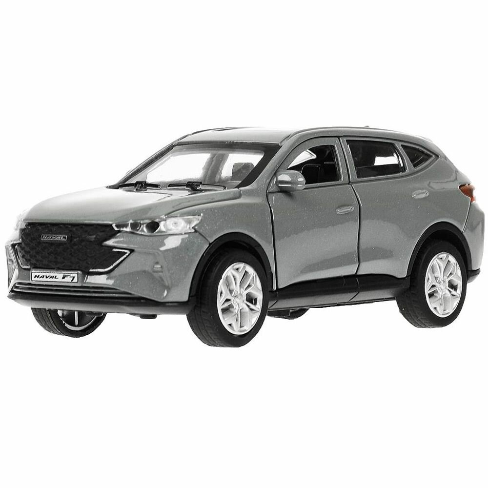 Модель машины металл HAVAL f7 , дл 12 см, дв, багаж, инер, серый