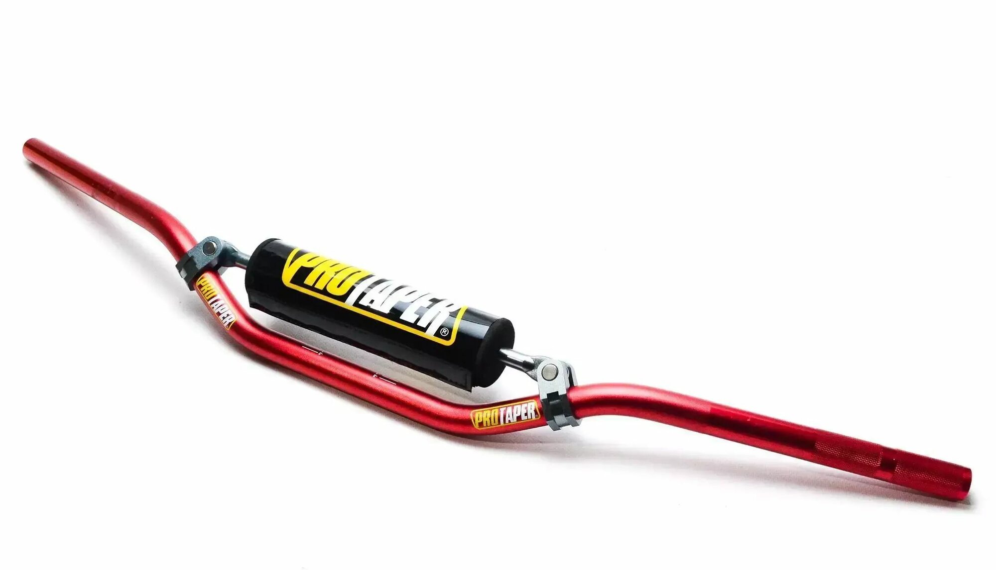 Руль 22мм #1 с перекладиной+защита красный на мотоцикл, питбайк, эндуро.