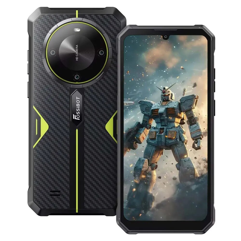 Ковровый телефон FOSSiBOT F105 10300 мАч восьмиядерный 4GB + 64 ГБ смартфон Android 14 20 МП Face ID