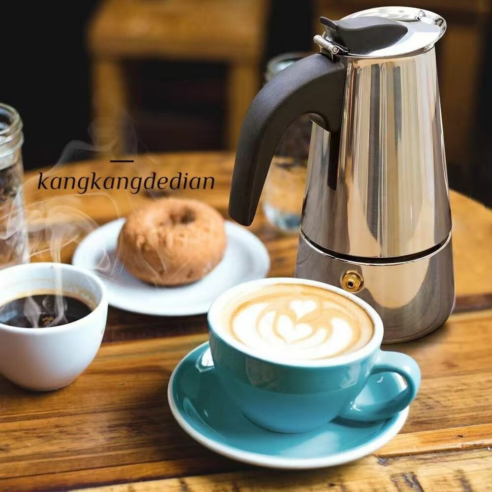Гейзерная кофеварка из нержавеющей стали на 12 порций (600 мл) Espresso maker