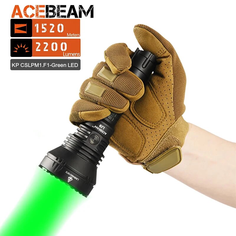 ACEBEAM L19 2.0 алюминиевый охотничий фонарик 2200 люмен Black PM1-F1-Green