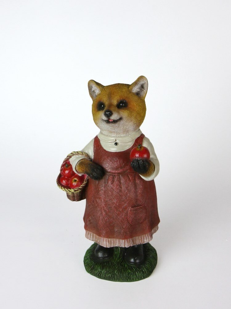 Фигурка садовая Лиса с яблоками