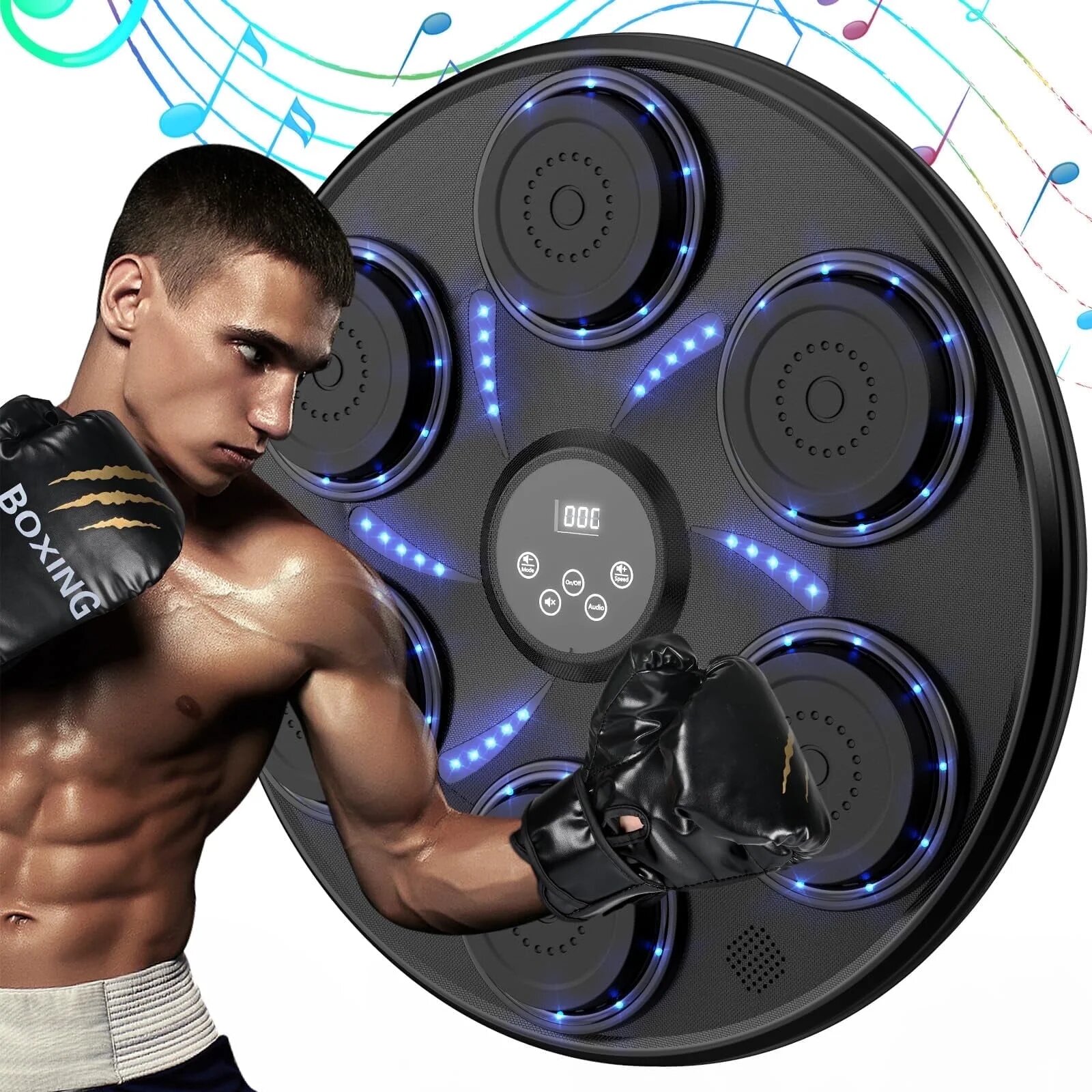 Музыкальный боксерский тренажер, настенный музыкальный боксерский тренажер, тренажер для отработки ударов с 9 скоростным