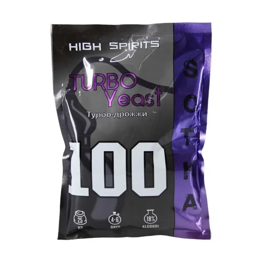 Турбо дрожжи High Spirits 100 SOTKA, 370 грамм для сахарных браг