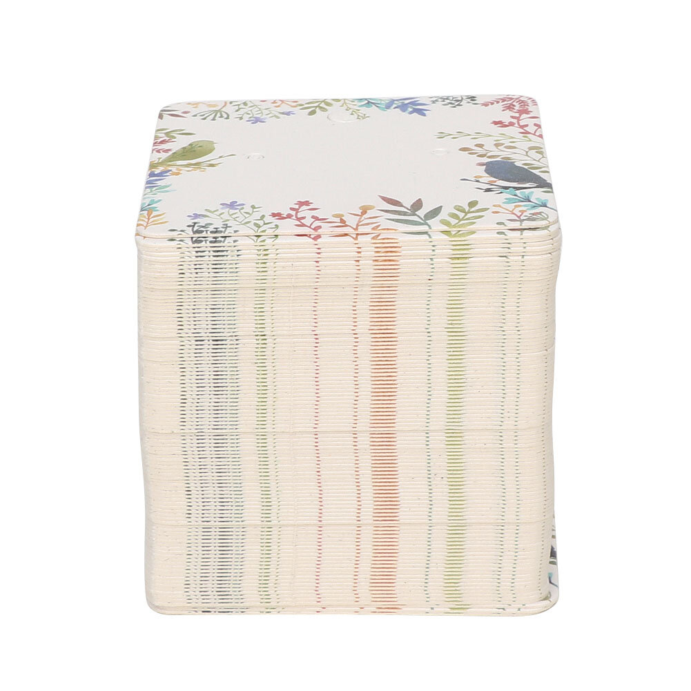 100Pcs Ear Stud Earring Display Storage Paper Jewelry Cards Hairpin CardType A