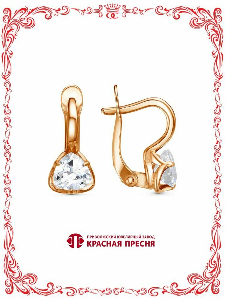 Серьги, фианит