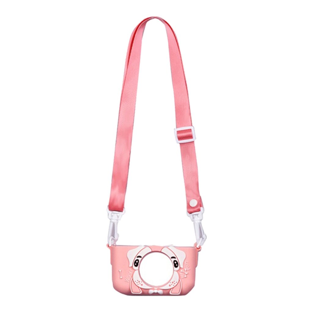 Силиконовый защитный чехол для детского фотоаппарата, розовый, собака