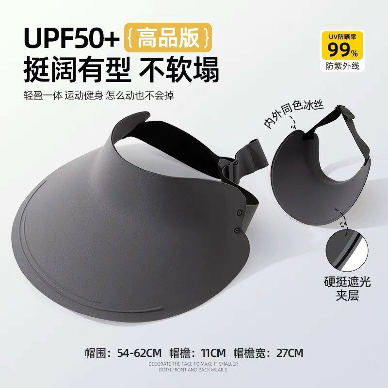 Шляпа, женская, с защитой от УФ, складная, большие поля, космический серый