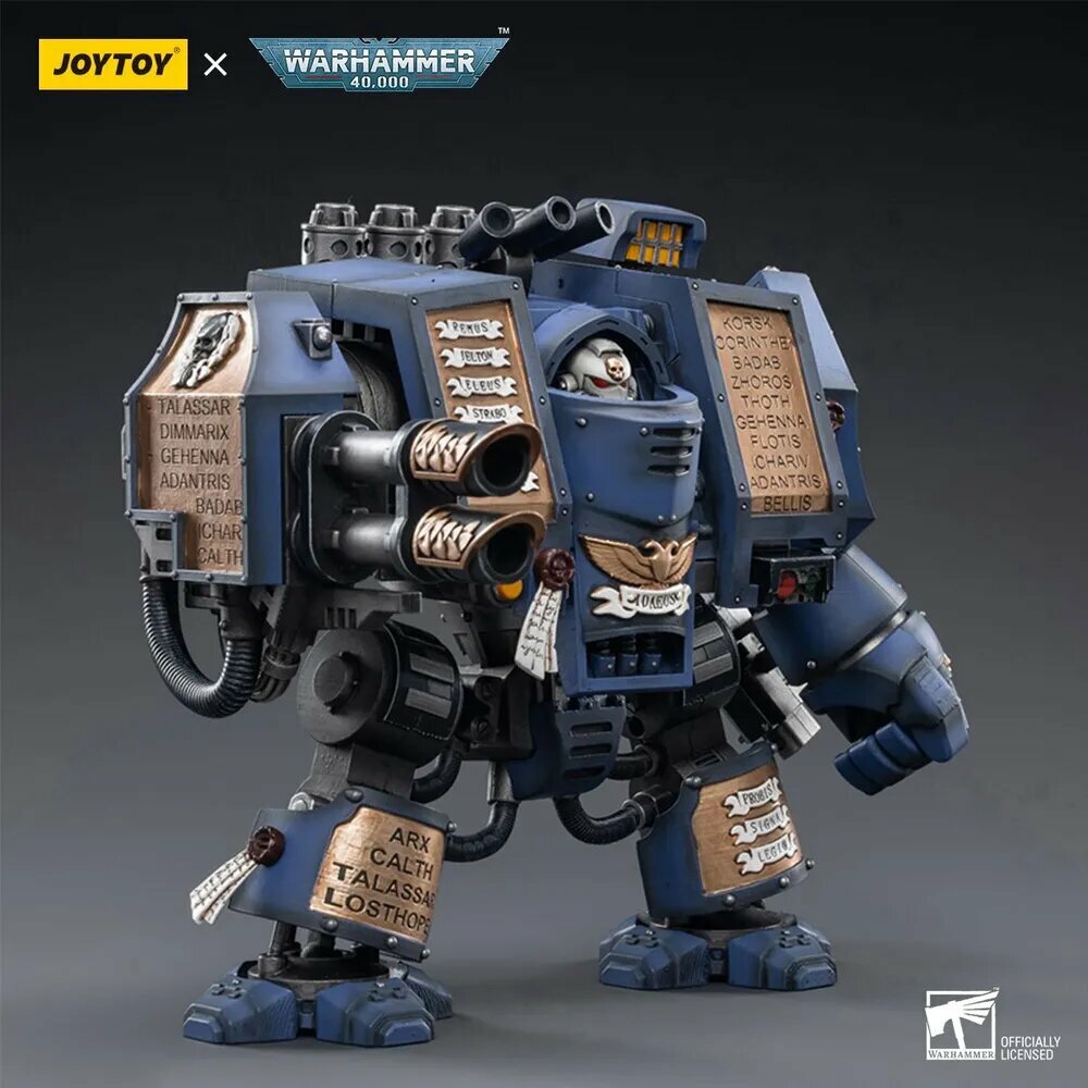 Подвижная фигурка Warhammer 40000 JOYTOY 1/18 Space Marines Ultramarines Venerable Dreadnought Подарочная модель