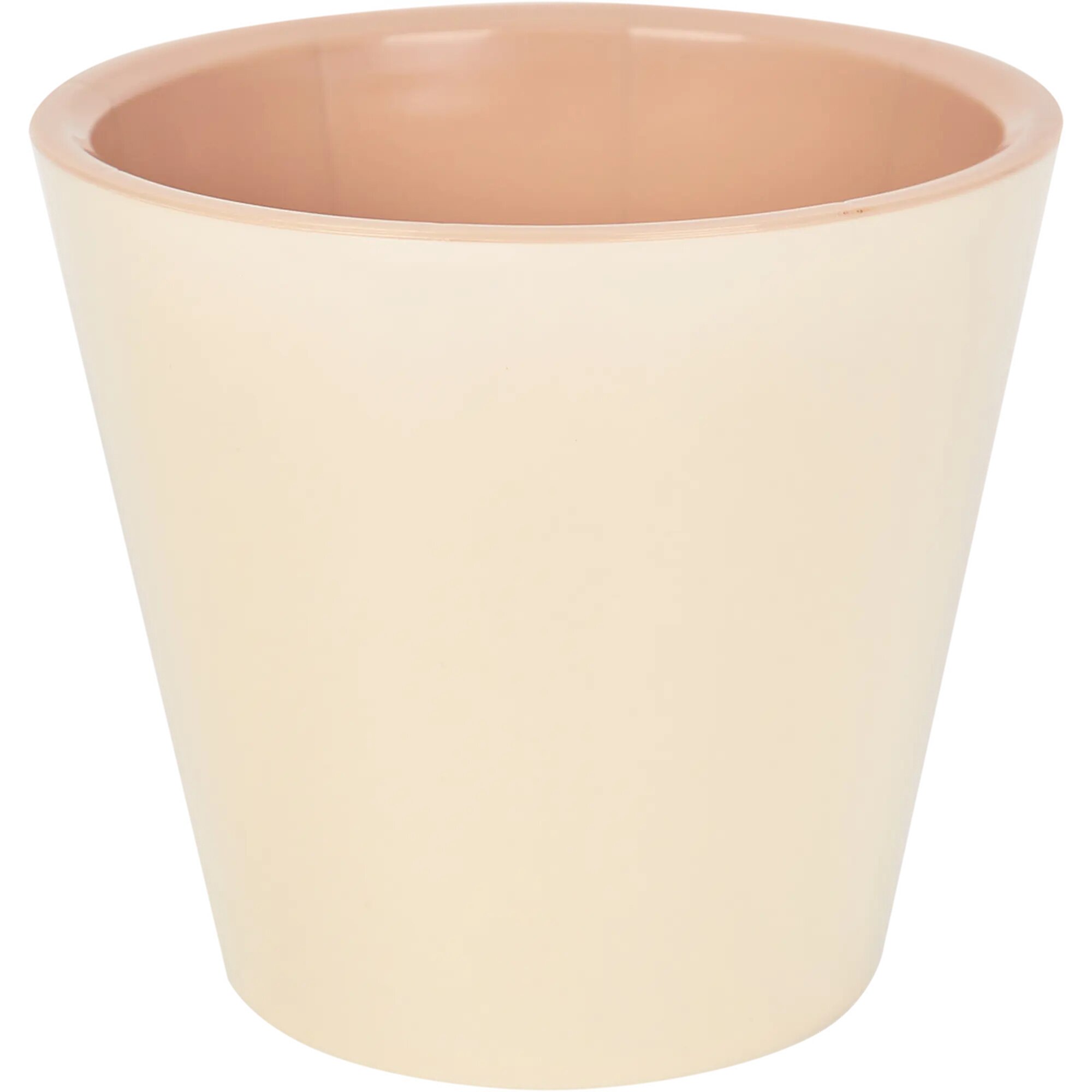 Ingreen London горшок цветочный Ø12.6 см, высота 11.3 см, пластик сливочный, объём 1 л