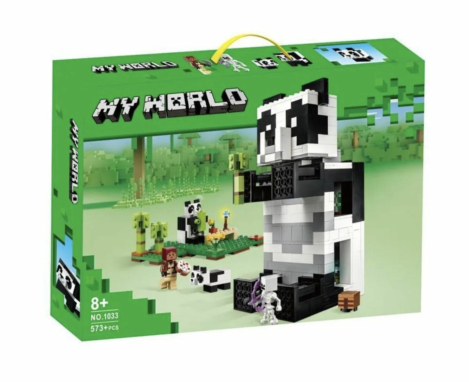 Конструктор Майнкрафт My World "Дом панды" 1033 573 детали