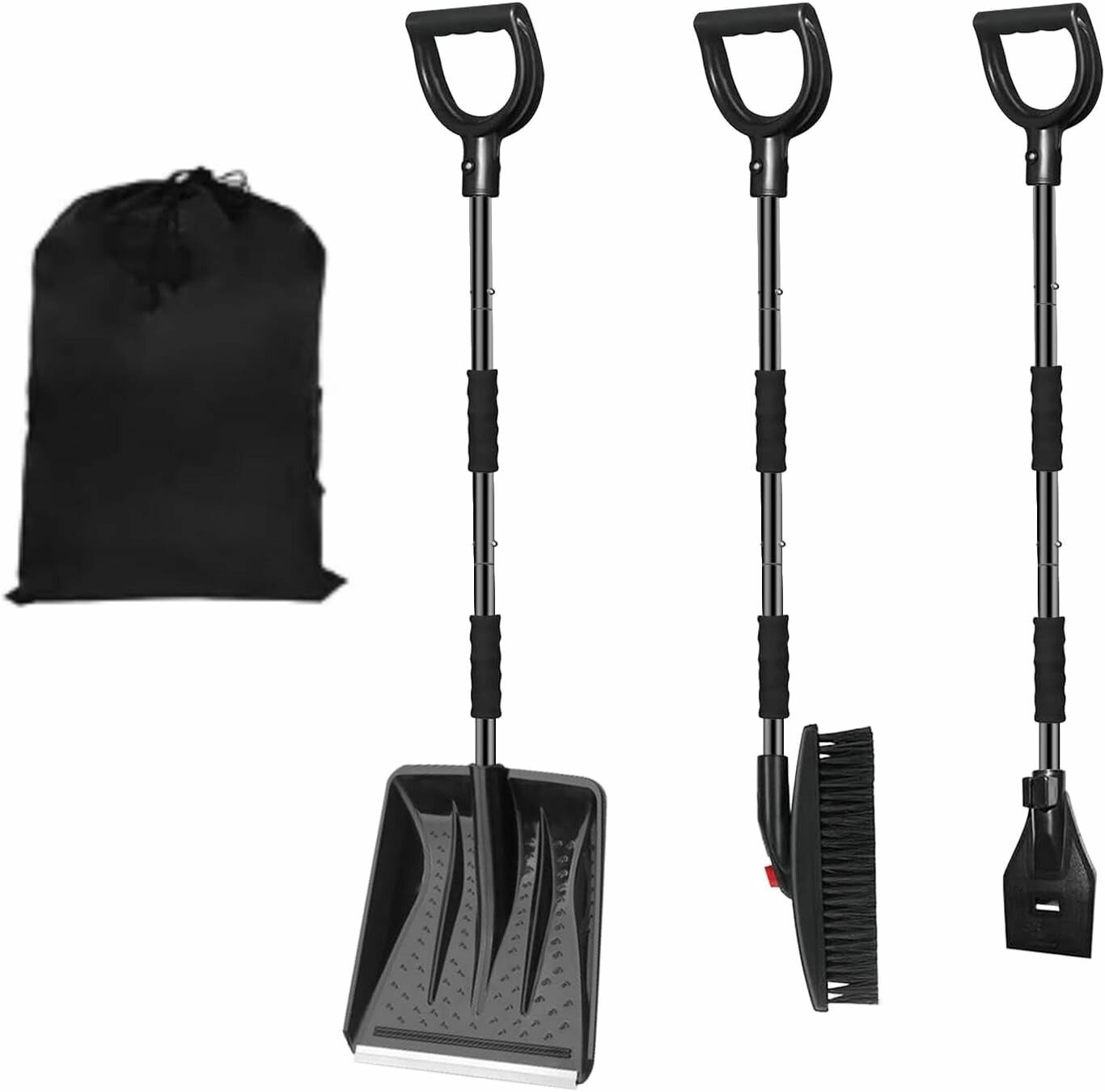 Лопата для уборки снега эргономичная, 3 в 1