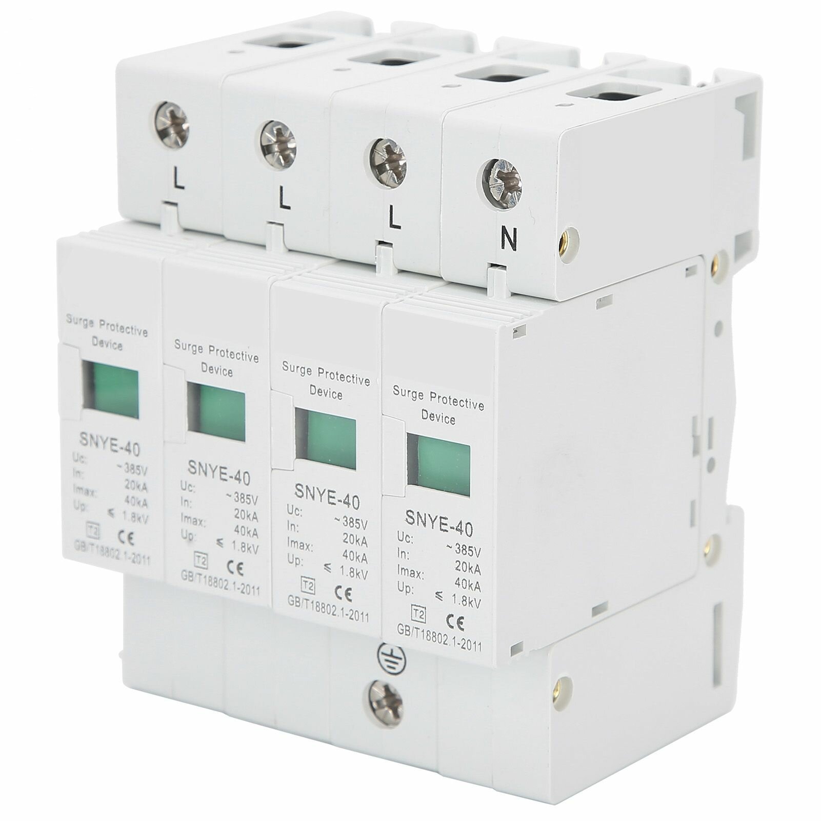 УЗП 4P 40кА 385VAC вторичный разрядник для автоматики