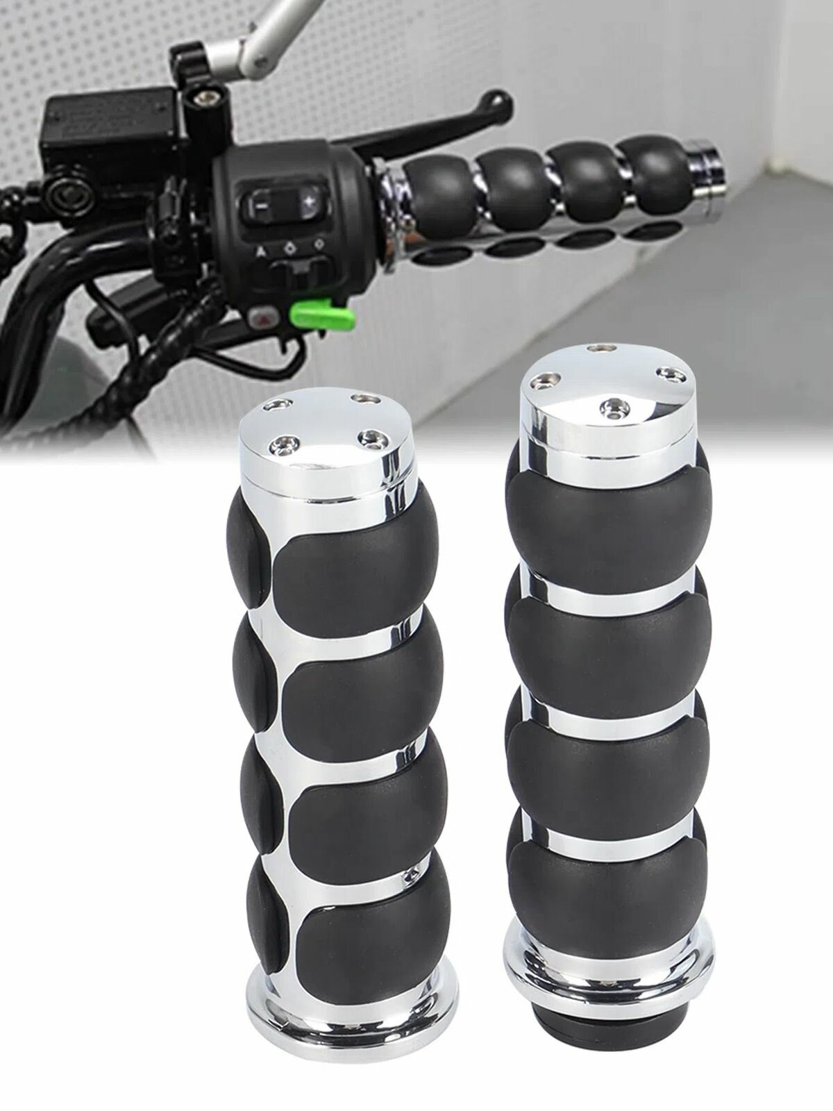 2 шт, мотоциклетные рули, 25-миллиметровые грипсы с силовым захватом для Harley Davidson Dyna Wide Glide