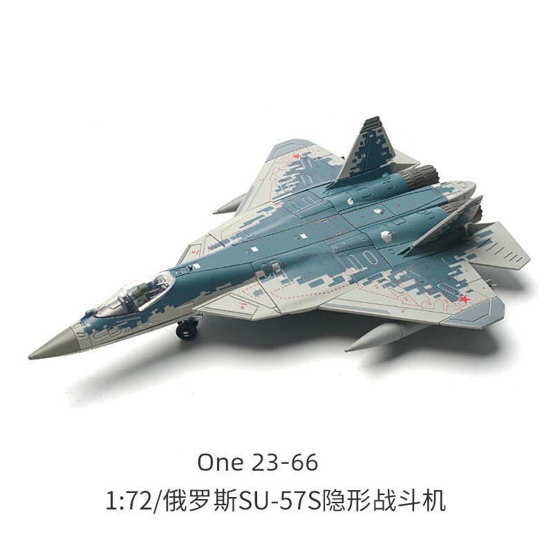 Модель самолета Су-57С Фелон 1:72, готовая к покраске, без клея, сверхзвуковая военная авиация для коллекции