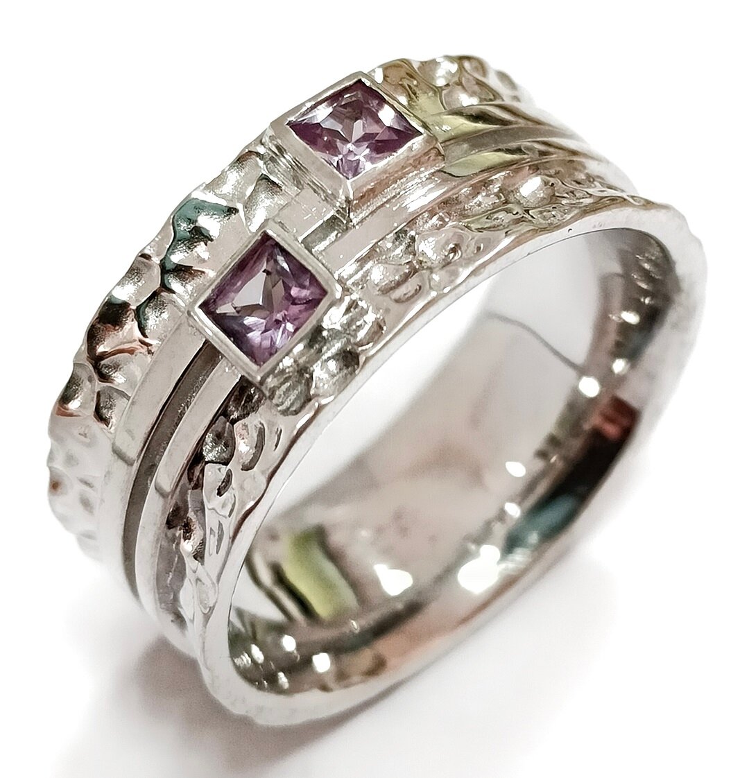 Перстень, серебро, 925 проба, родирование, александрит