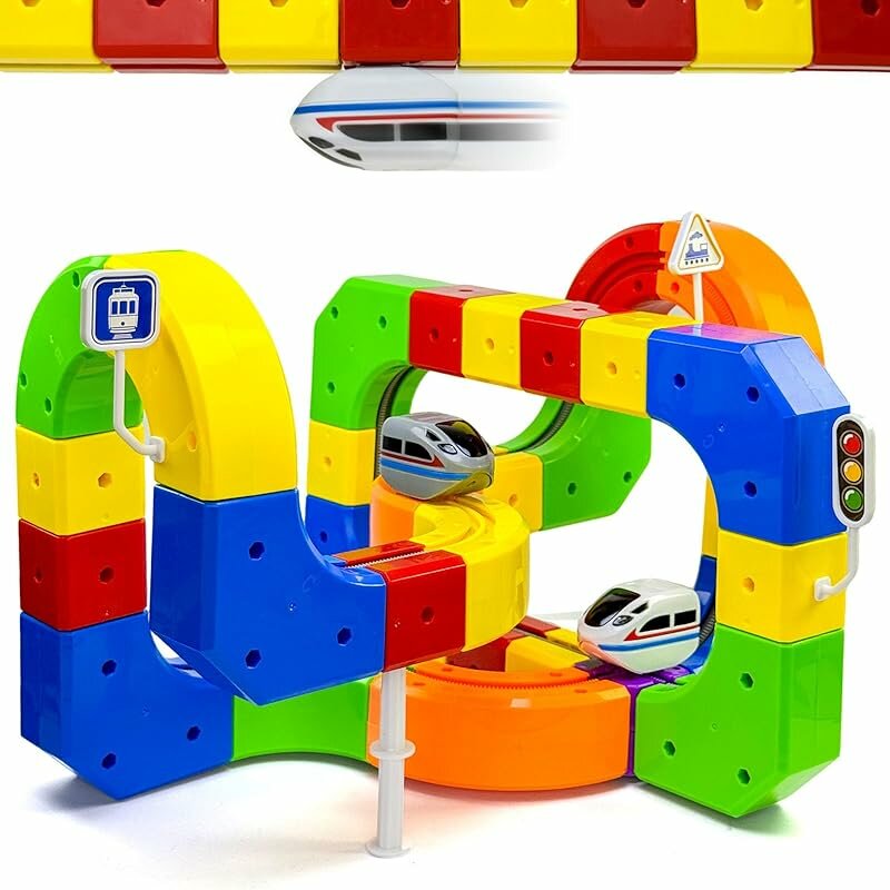 Набор для электропоезда, подвижная колея, с электропоездом, (81 штука)Идеальный подарок для детей