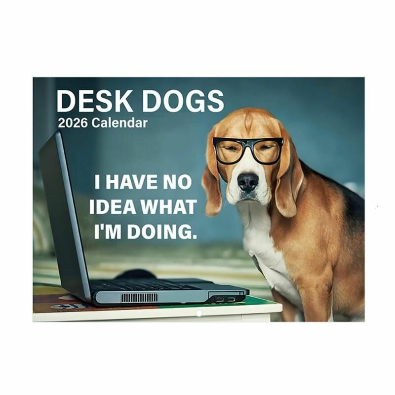 Календарь на 2026 год с милыми рисунками, Светло-серый