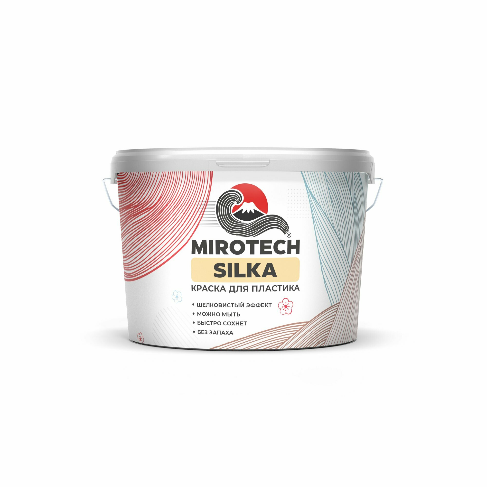 Акриловая краска для пластика MIROTECH SILK для окон, подоконников и откосов, для пенопласта ПВХ и сайдинга, быстросохнущая моющаяся без запаха, матовая, антрацитовый жемчуг, 10 кг