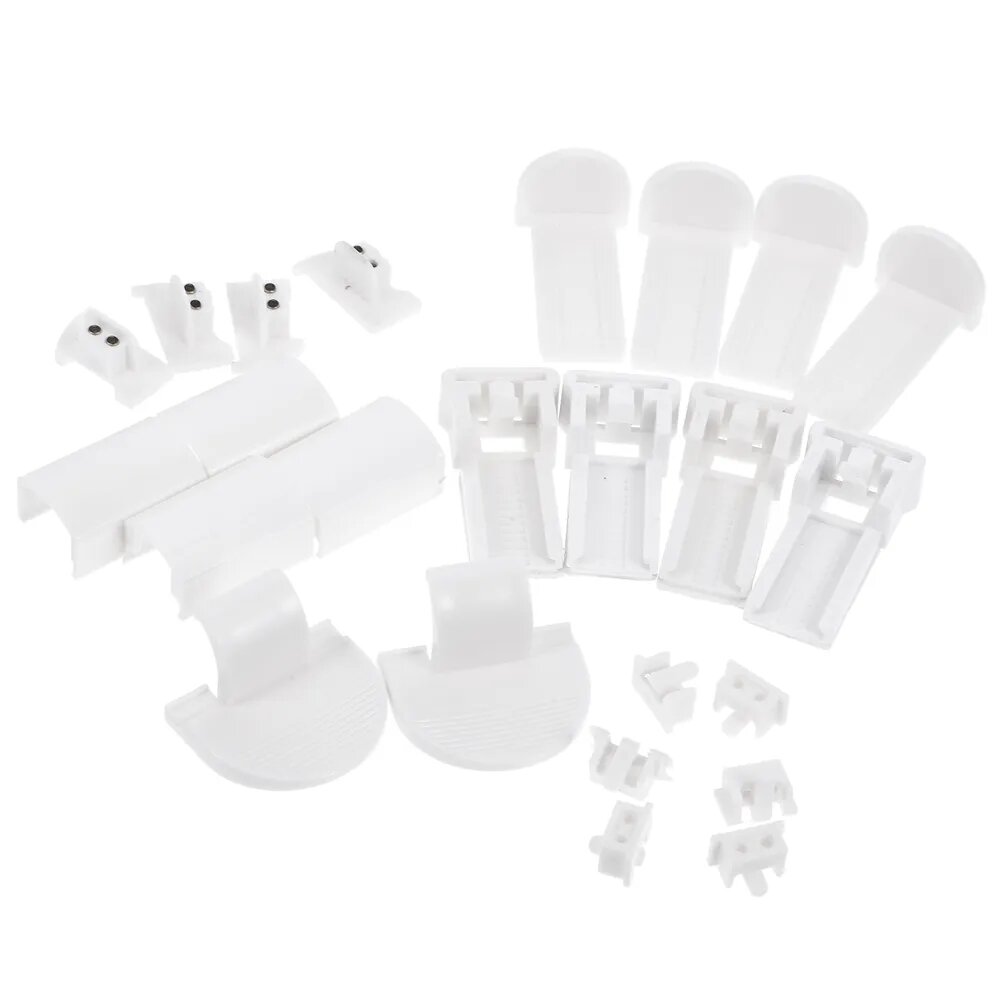 Белые пластиковые крепления для жалюзи, 24 шт, для складных штор на окна