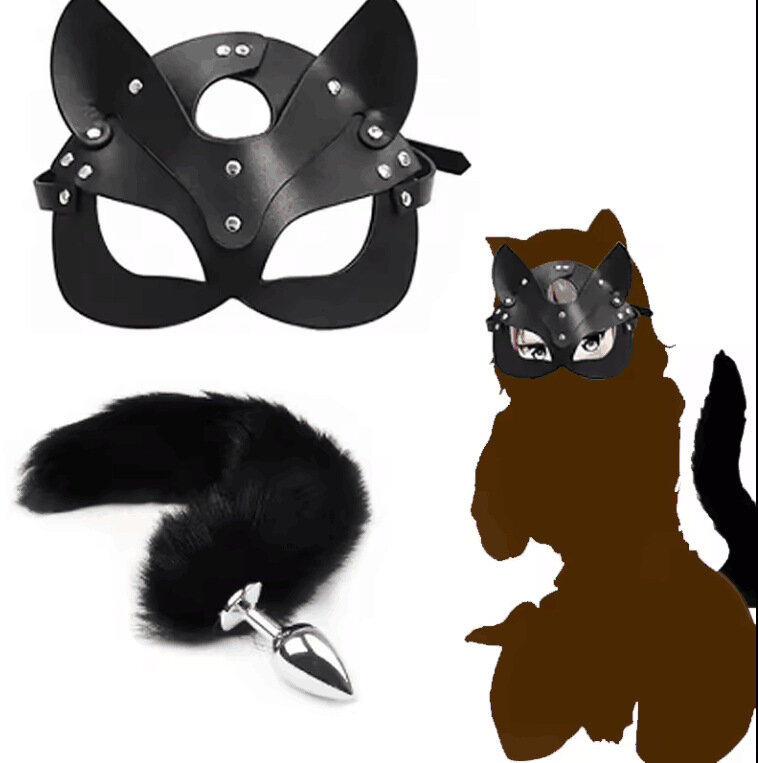 Комбинированный набор для пар игрушка для одного поколения волос маска для лица маска для глаз хвост анальная пробка