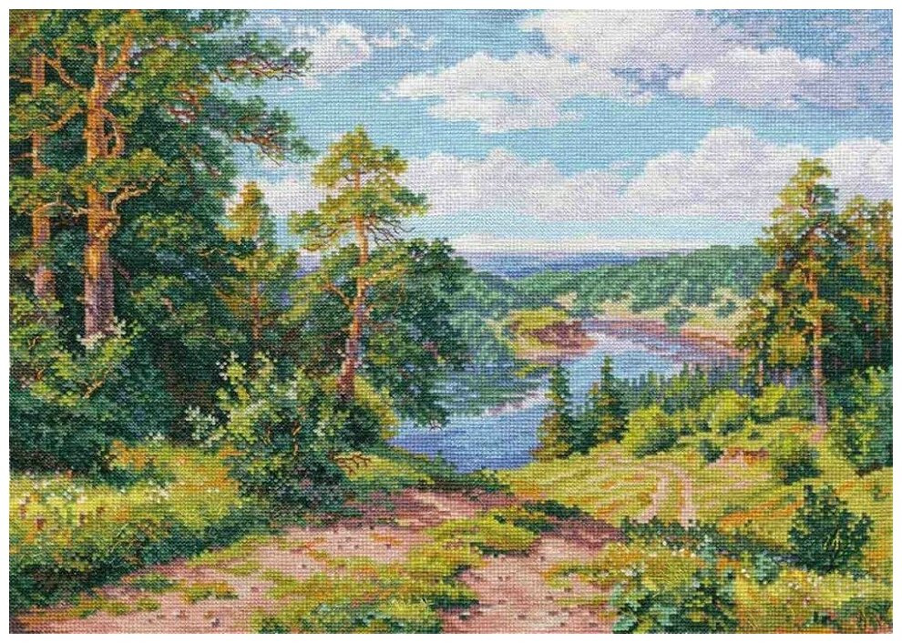 Набор для вышивания Алиса #3-13 Над рекой, Счетный крест, 40 x 30 см