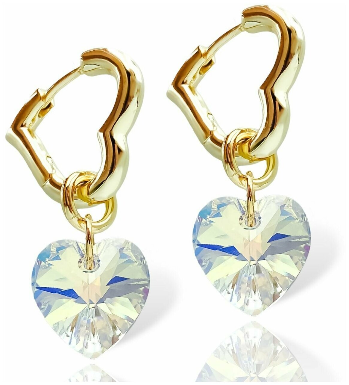 Подвеска для серег, стекло, кристаллы Swarovski