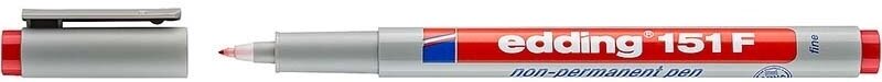 Маркер промышленный edding 151F, для проекторных пленок, круглый наконечник, 0.6 мм Красный