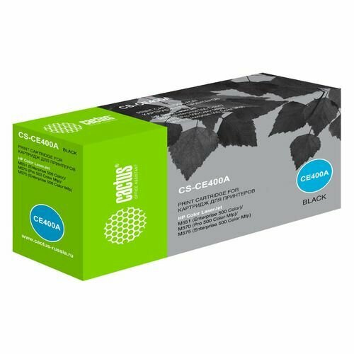 Картридж Cactus CS-CE400A, CE400A, черный / CS-CE400A