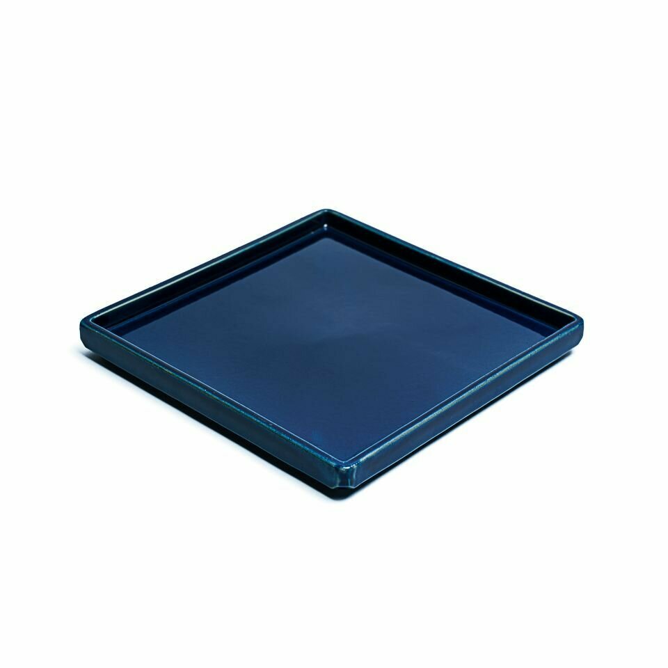 Тарелка квадратная M-Style Sora, 20 см, керамика, цвет темно-синий