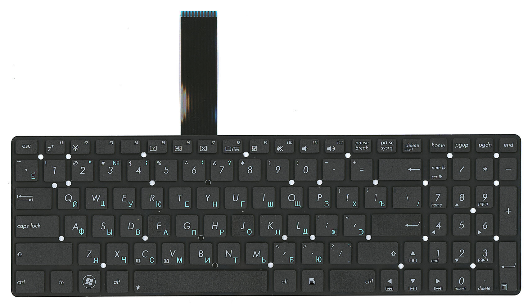 Клавиатура для ноутбука Asus K55A P.n: AEKJB700010, NSK-UG90R, NSK-UGR0R, 9J. N2J82.90R