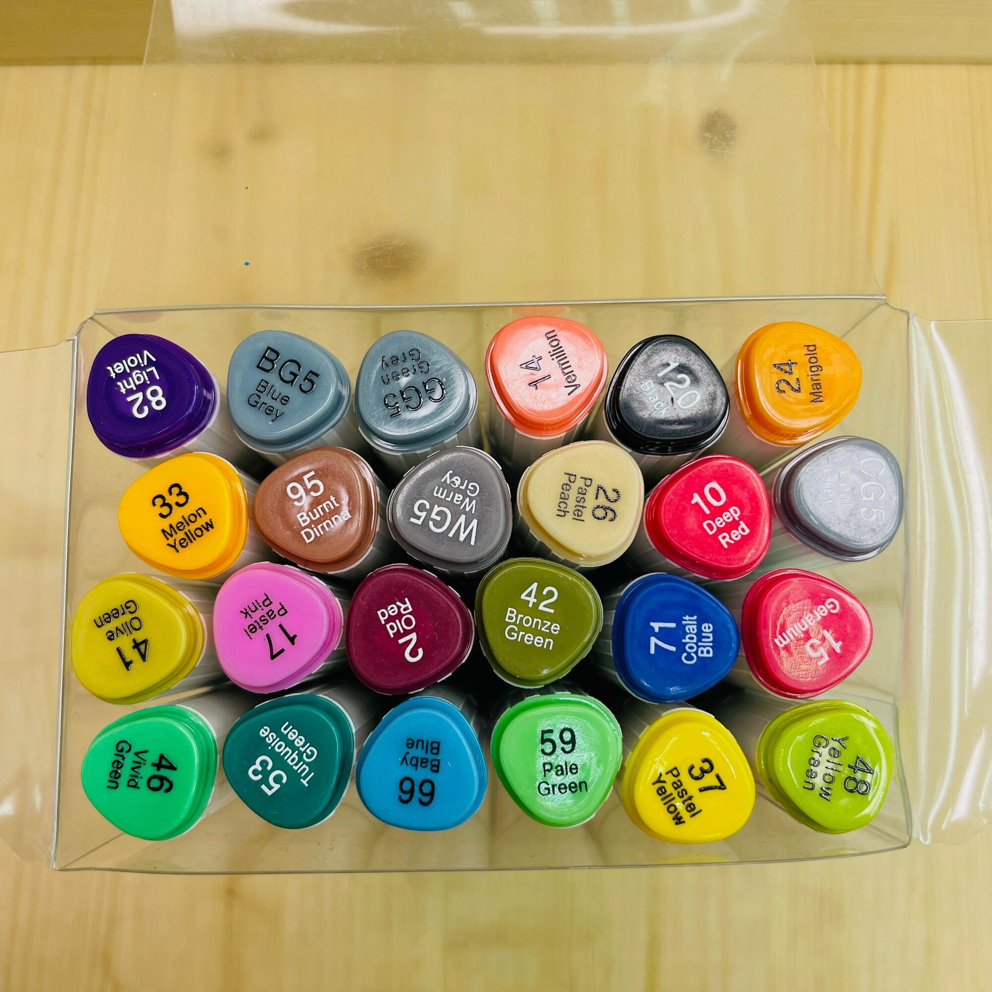 Маркеры для скетчинга двусторонние 24 цвета