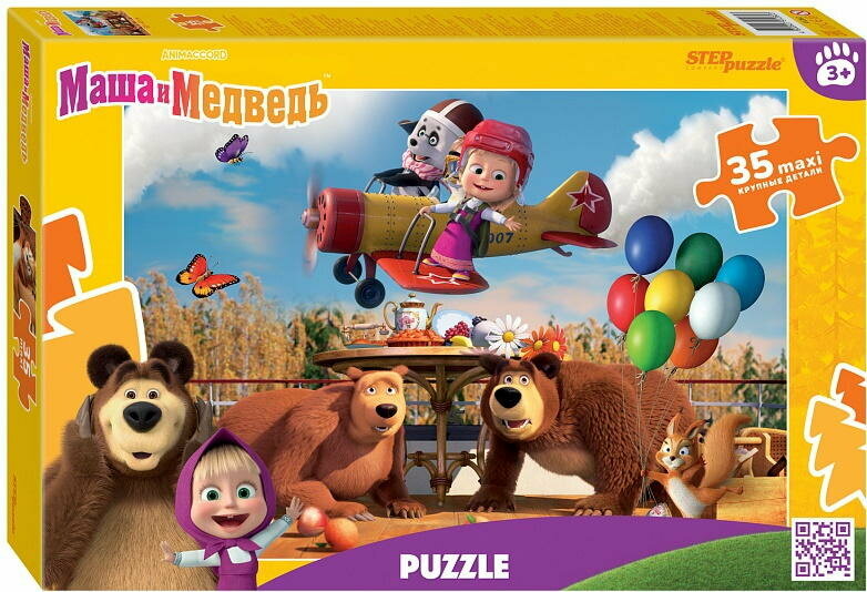Пазл-maxi "Маша и Медведь" (нов) 35 элементов (Анимаккорд)