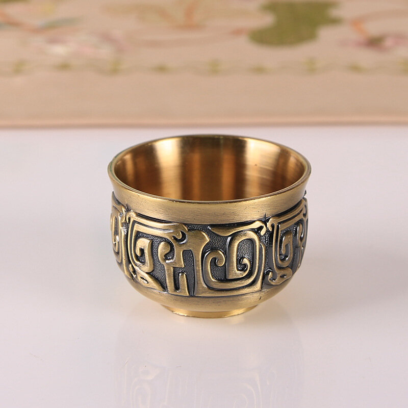 Высококачественный бронзовый набор для чая кунг-фу, чайная чашка, китайский стиль, свадебный банкетный набор для вина, набор для чая с драконом и фениксом, деловой подарок