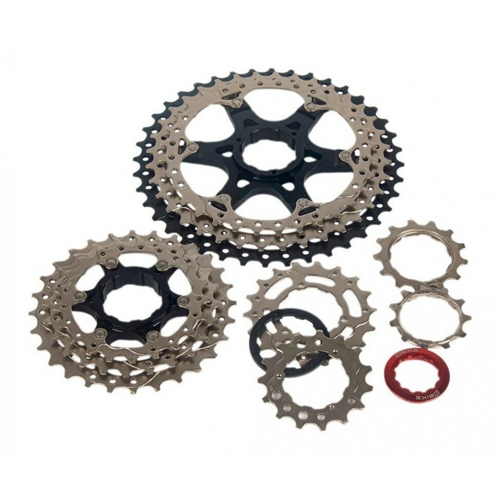 Кассета 4BIKE Premium MTB 10 скоростей, паук Split Type, набор зубьев 11-40, в упаковке.