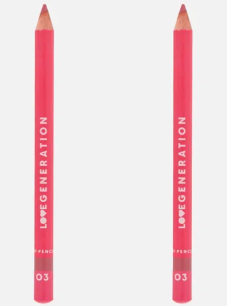 Карандаш для губ Love Generation Lip Pencil тон 03 коричневый, 1.2 гр, 2 шт