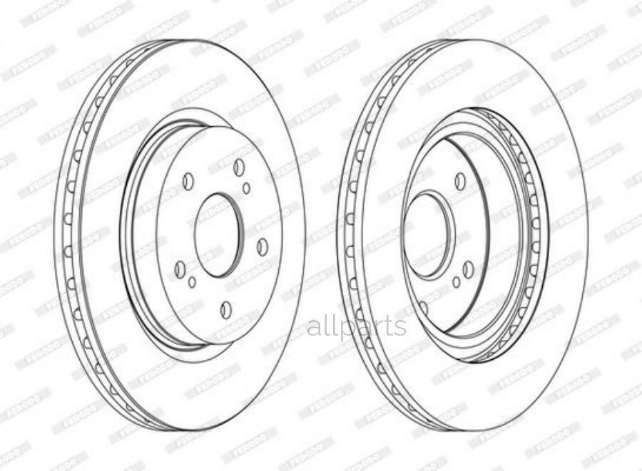 FERODO DDF1635C Диск торм. пер. вент.[294x25] 5 отв.