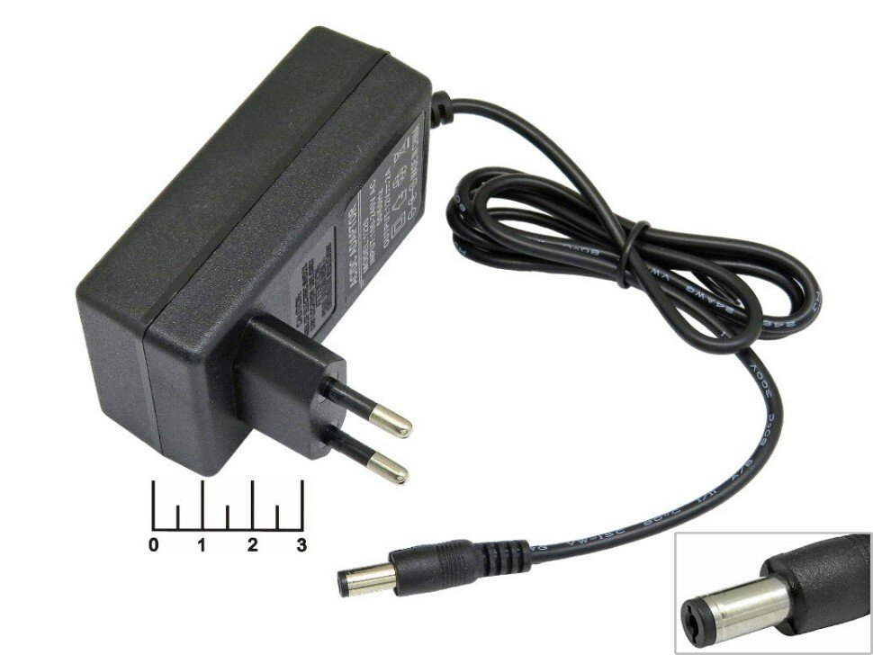 Блок питания 12V 2A №1220 импульсный (5.5*2.1) (Триколор)