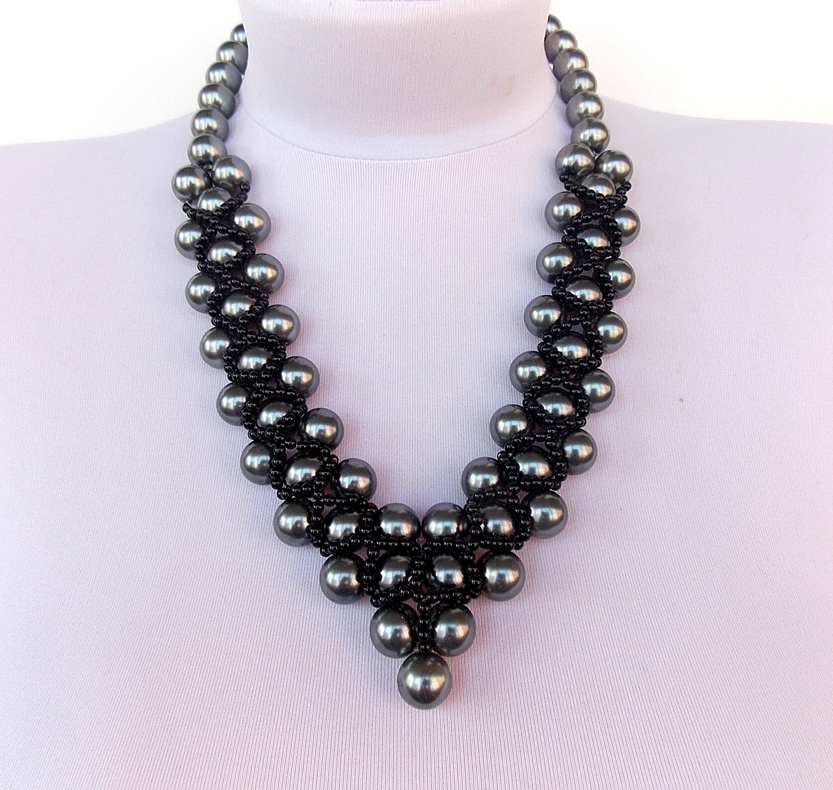 Колье, жемчуг имитация