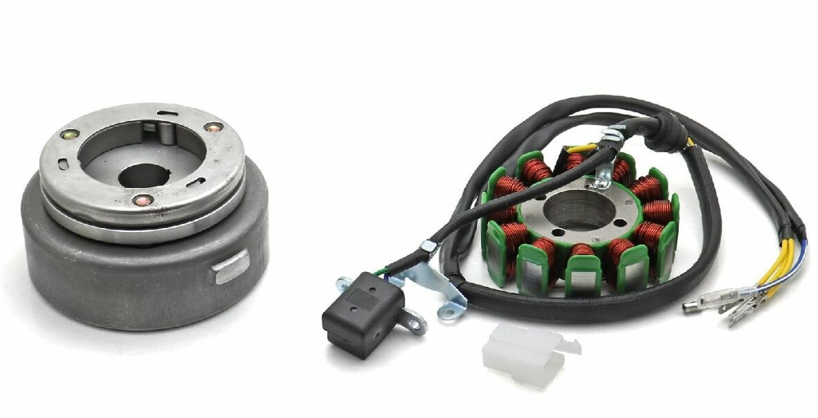 Зажигание в сборе с маховиком (генератор)(12катушек) (CG125-200)