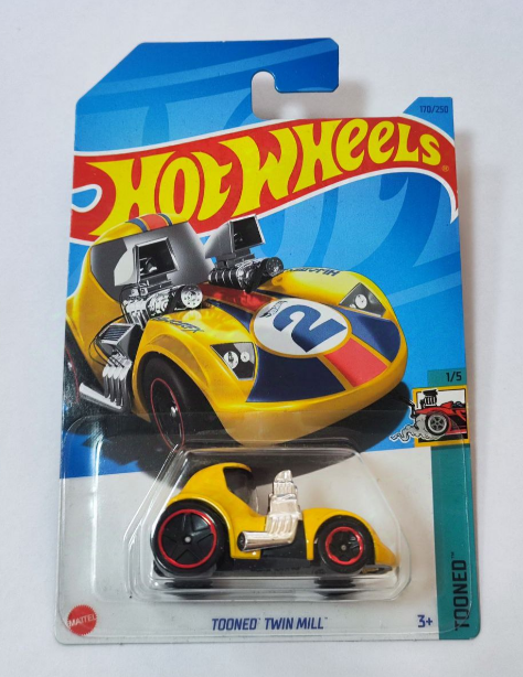 Hot Wheels Машинка базовой коллекции TOONED TWIN MILL желтый C4982/HKJ84