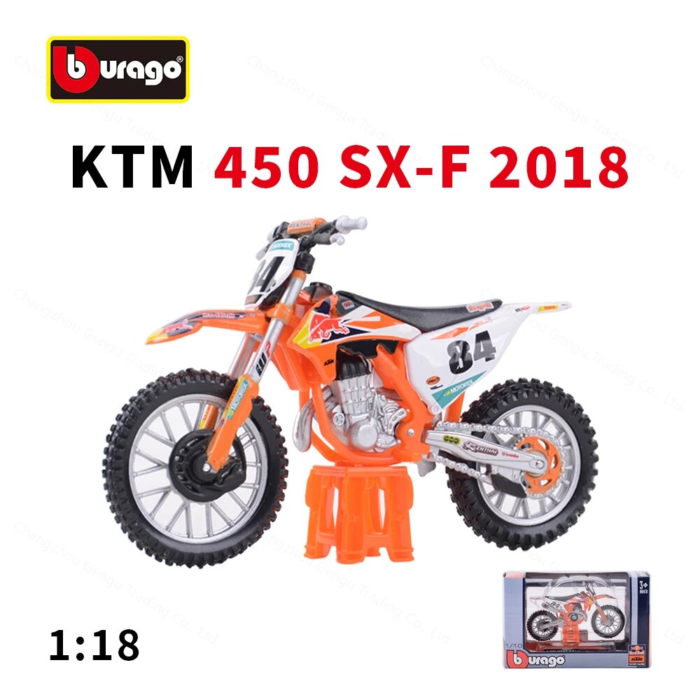 Bburago KTM 450 SX-F Factory Edition металлический мотоцикл 1:18
