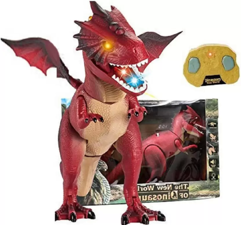 Роботы - драконы RUI CHUANG Радиоуправляемый дракон (33 см, красный, свет, звук) - 9988-RED