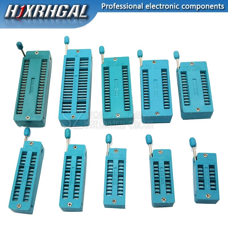 HJXRHGAL ZIF IC Socket Test Solder Type зеленый 14P