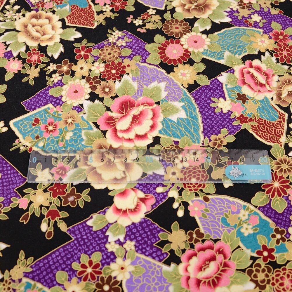 Ткань TERAMILA хлопковая с рисунком бабочек 90cm x 90cm, M050-1