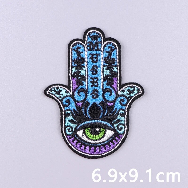 Нашивка «Солнце и Луна» pulaqi Бирюзовый, PE5593CT